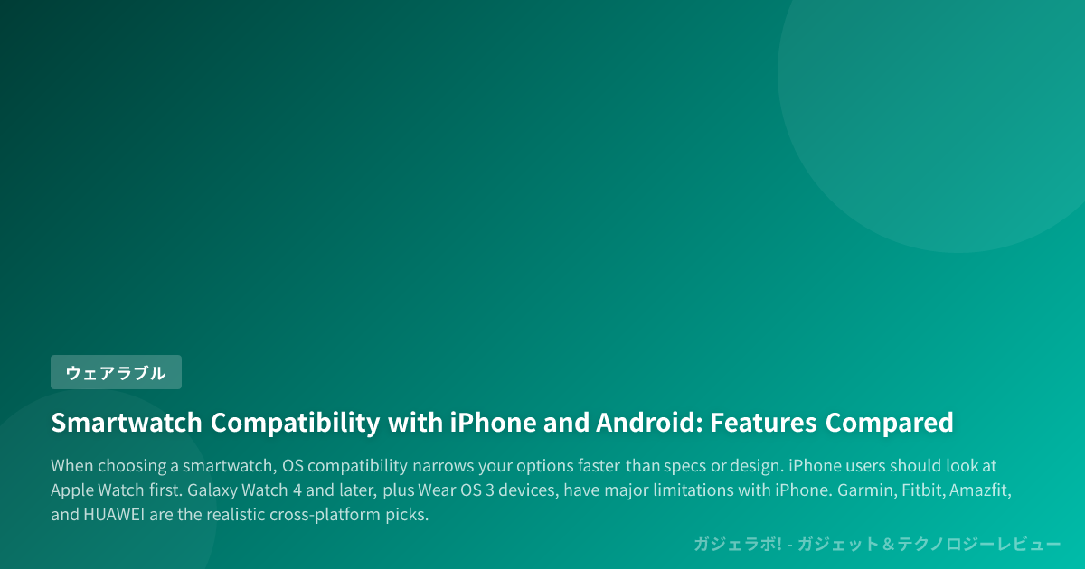 Smartwatch Compatibility with iPhone and Android: Features Compared